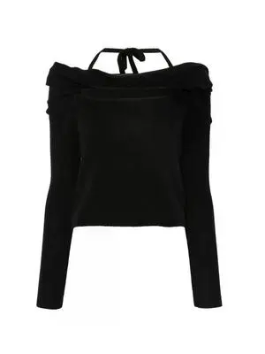 Simkhai Cambria Off-shoulder Sweater - Black