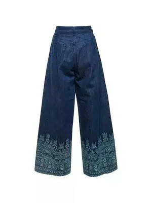 Dior Printed Wide-leg Jeans
