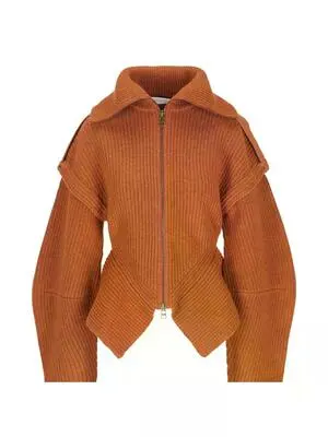 Zimmermann Zip-up Ribbed-knit Sweater