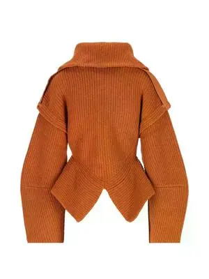 Zimmermann Zip-up Ribbed-knit Sweater
