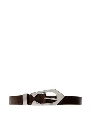 IRO PARIS Geometric Buckle Leather Belt