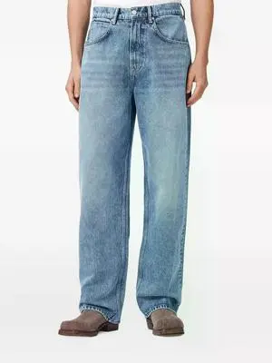 ALLSAINTS Faded-effect Straight-leg Jeans - Blue