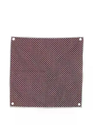 Eleventy Geometric-print Pocket Square - Red