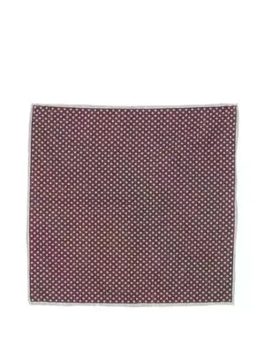 Eleventy Geometric-print Pocket Square - Red