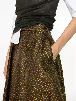 Prada Floral Jacquard Midi Skirt