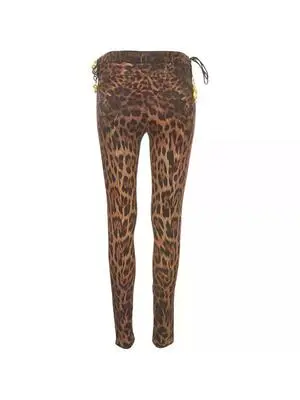 Roberto Cavalli Leopard Print Skinny Trousers