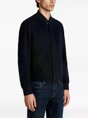 Zegna Ribbed-trim Bomber Jacket