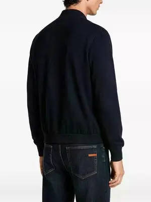 Zegna Ribbed-trim Bomber Jacket