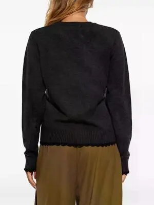 GANNI Crew-neck Wool-blend Sweater