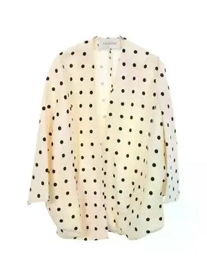 Valentino Garavani Off-white Polka Dot Poncho Jacket
