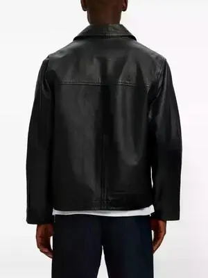 SELECTED Lucas Zip-up Leather Jacket