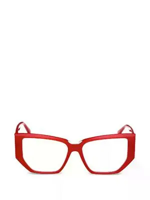 Max Mara Geometric-frame Glasses - Red