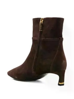 COCCINELLE Logo-plaque Suede Ankle Boots