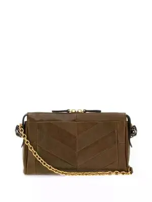 Valentino Garavani Panthea Small Shoulder Bag In Nappa Leather - Brown