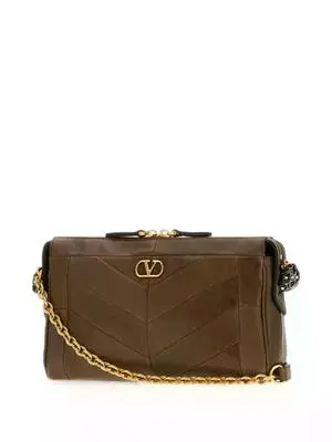 Valentino Garavani Panthea Small Shoulder Bag In Nappa Leather - Brown