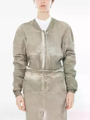 Rick Owens Flight Long-sleeve Cropped Bomber Jacket