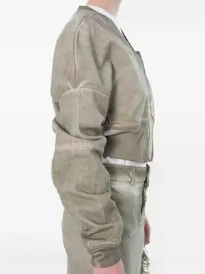 Rick Owens Flight Long-sleeve Cropped Bomber Jacket