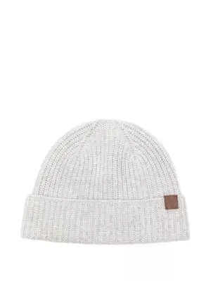 Eleventy Ribbed-knit Beanie Hat - Grey