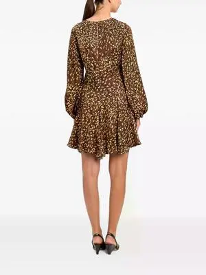 TWINSET Animal-print V-neck Mini Dress