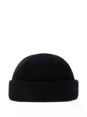 Giorgio Armani Panelled Beanie Hat - Black