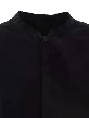 THOM KROM Frayed-edge Band-collar Shirt