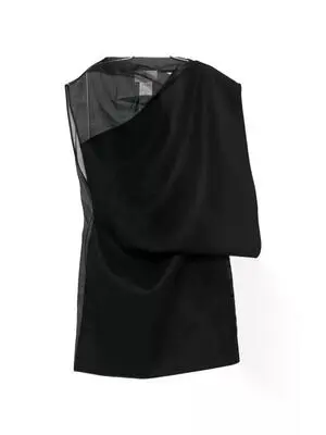Sportmax Asymmetric Draped Panel Midi Dress
