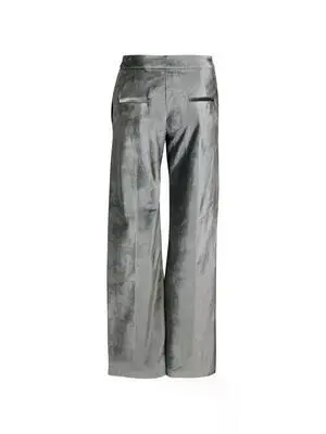 SUSAN BENDER Velvet Wide-leg Trousers