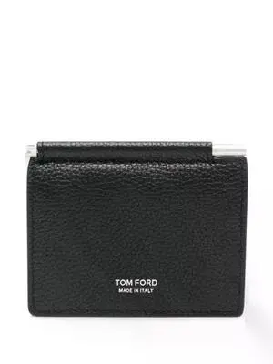 TOM FORD Hammered-leather Bi-fold Wallet
