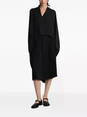MAISON MARGIELA Pleated Open-back Midi Dress