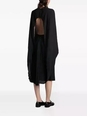 MAISON MARGIELA Pleated Open-back Midi Dress