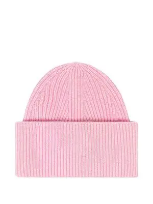 LANEUS Ribbed Knit Beanie - Pink