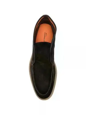 Santoni Suede Slip-on Desert Boots - Brown