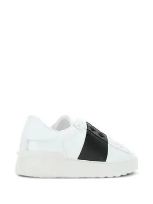 Valentino Garavani Open Rockstud Leather Sneakers - White