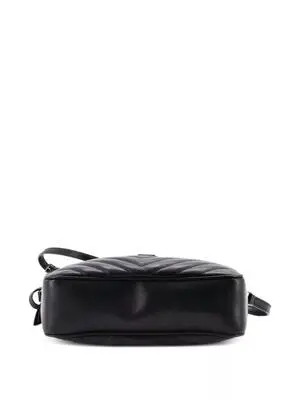 Saint Laurent Lou Camera Bag Matelassé Chevron Leather Small Crossbody Bag - Black
