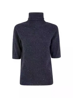 Antonelli Firenze Sequin-embellished Roll-neck Sweater - Grey
