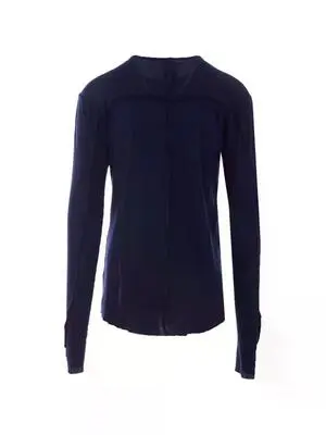 THOM KROM Eclipse Exposed-seam Thumb-slot T-shirt - Blue