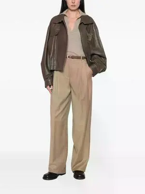 Max Mara Pleated Wide-leg Trousers