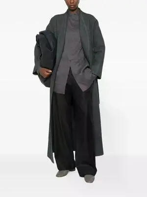 CORTANA Noon Belted Shawl-collar Oversized Coat