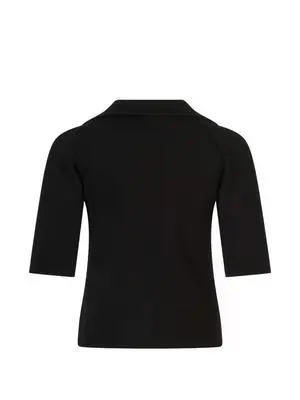JIL SANDER Contrast Collar Raglan Sleeve Top
