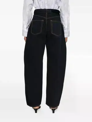 Sacai Belted Contrast-stitch Jeans