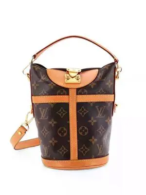 LOUIS VUITTON Duffle Handbag Monogram Canvas Bucket Bag