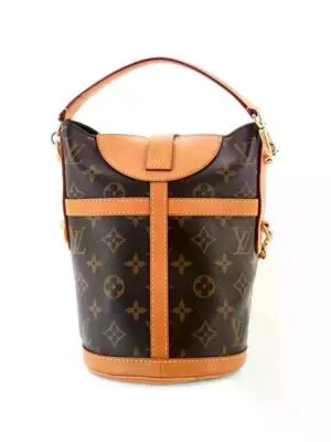 LOUIS VUITTON Duffle Handbag Monogram Canvas Bucket Bag