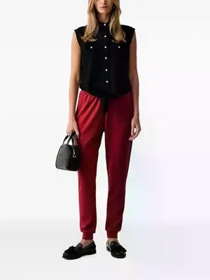 Armani Exchange Rhinestone Logo Embellished Track Pants