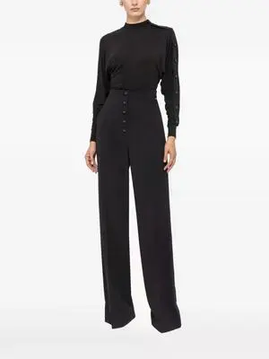 NISSA Tencel™ And Wool Button-detail Top