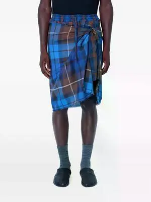 VIVIENNE WESTWOOD Plaid Wrap Shorts