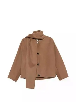 Max Mara Scarf-detail Button-up Jacket