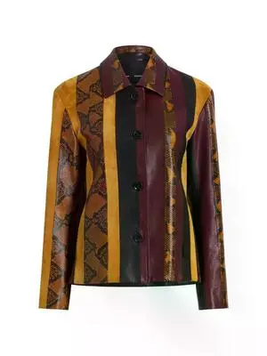 Proenza Schouler Proenza Schouler Leather Paneled Jacket Gold