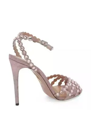 AQUAZZURA Tequila Sandals 105 Embellished Stiletto Sandals