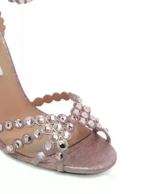 AQUAZZURA Tequila Sandals 105 Embellished Stiletto Sandals - Pink