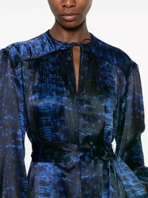 Isabel Marant Étoile Luada Abstract-print Belted Midi Dress